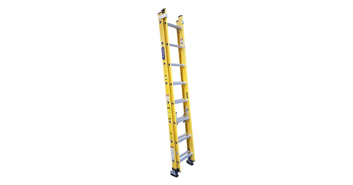 Escalera Fibra Vidrio Industrial Recta Ajustable 16' 250lbs Inco 10483307