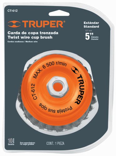 Cepillo De Alambre Truper Tipo Copa 5 5/8-11 0.35mm Trenz 11541