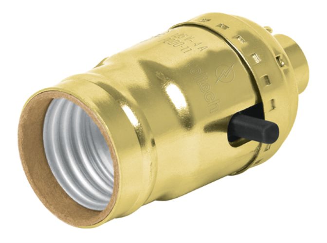 Socket Con Switch Volteck Dorado 46503