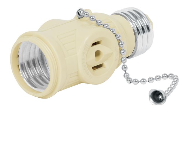 Socket Con Cadena/Toma Beige Poba-17 Volteck 46515