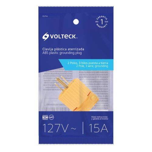 Enchufe Plastica Amarillo Volteck Clp-A 46205 | Agencia Global