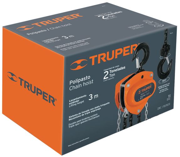 Garrucha Con Cadena Pol-2 Truper 2 Ton 16826 | Agencia Global