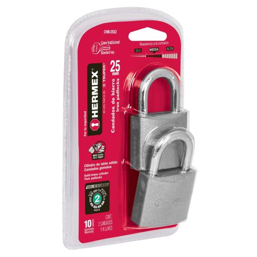 Candado Hierro Hermex 45mm Ch-45lx2 Tipo Gemelos 43322