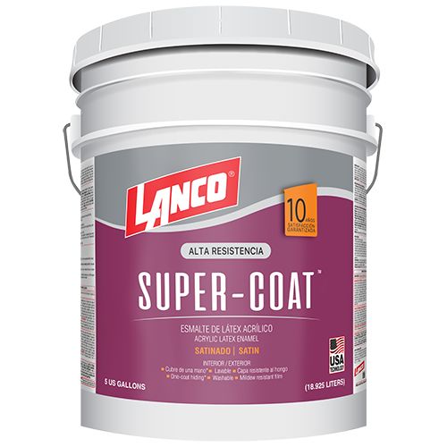Pintura Latex Lanco Super Coat Satinado Accent Cubeta Sc3734-2