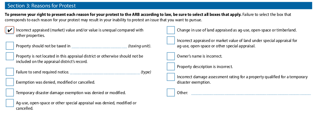 What does 'value is unequal compared with other properties' mean?