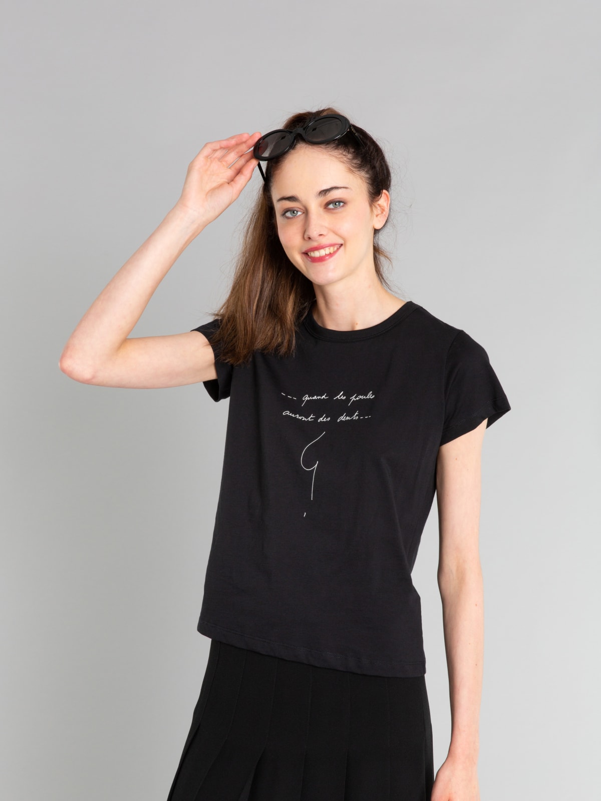 black agnès b. handwritten Brando t-shirt
