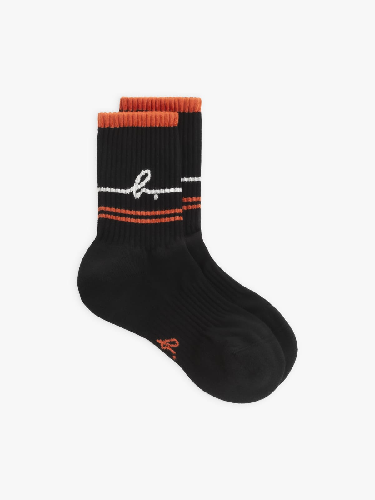 Willie unisex black socks with "b." logo