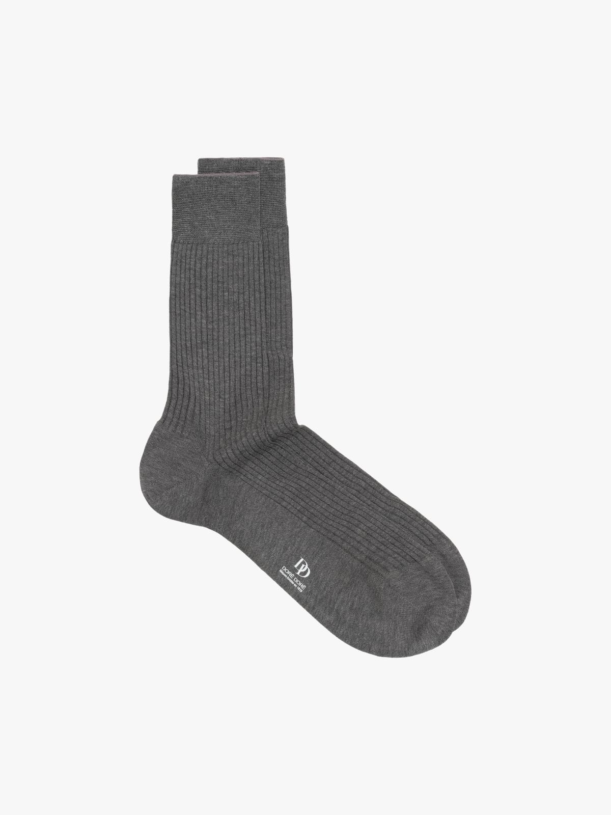 DD socks in grey Scottish yarn