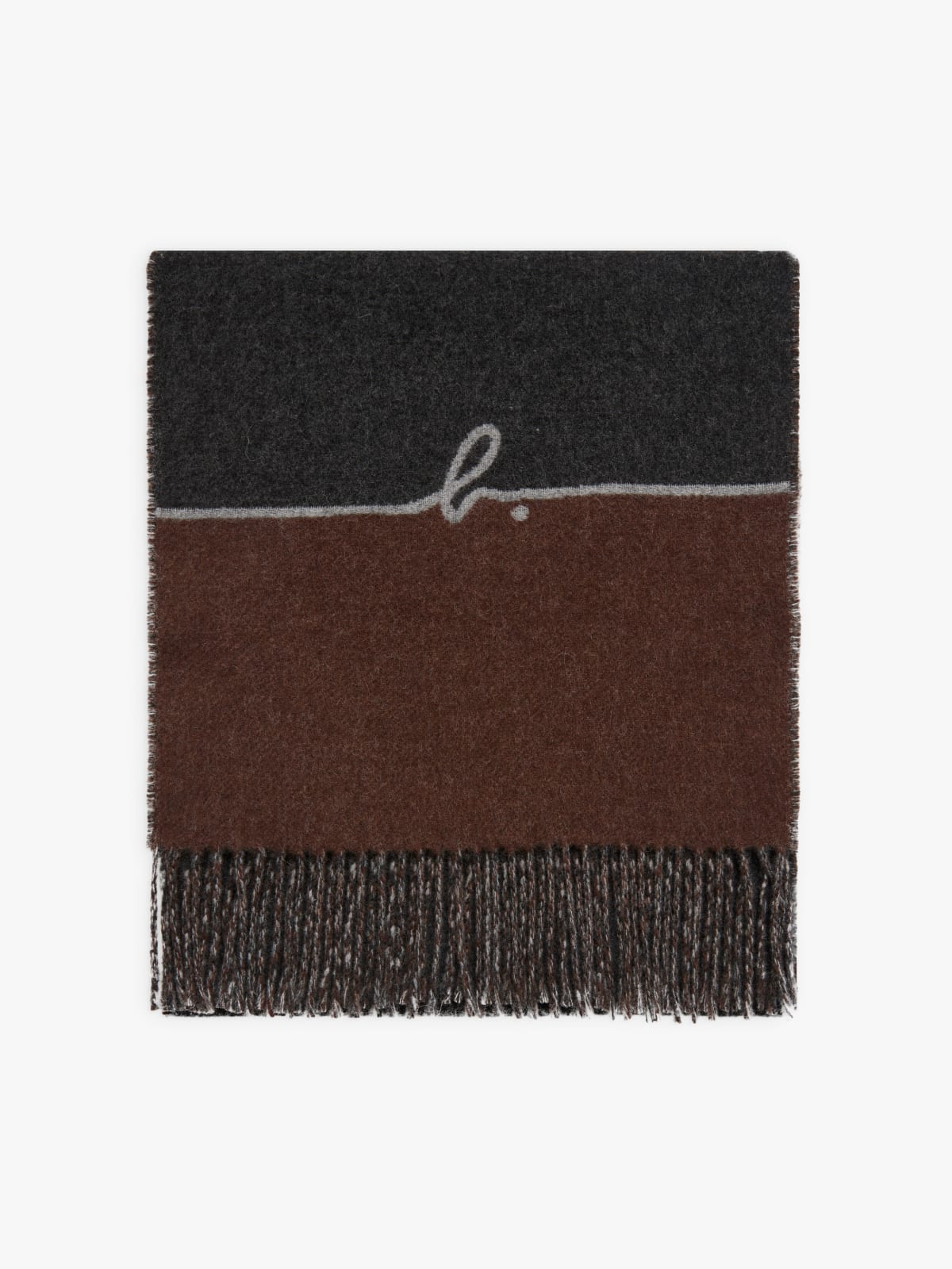 brown wool two-tone Willie scarf