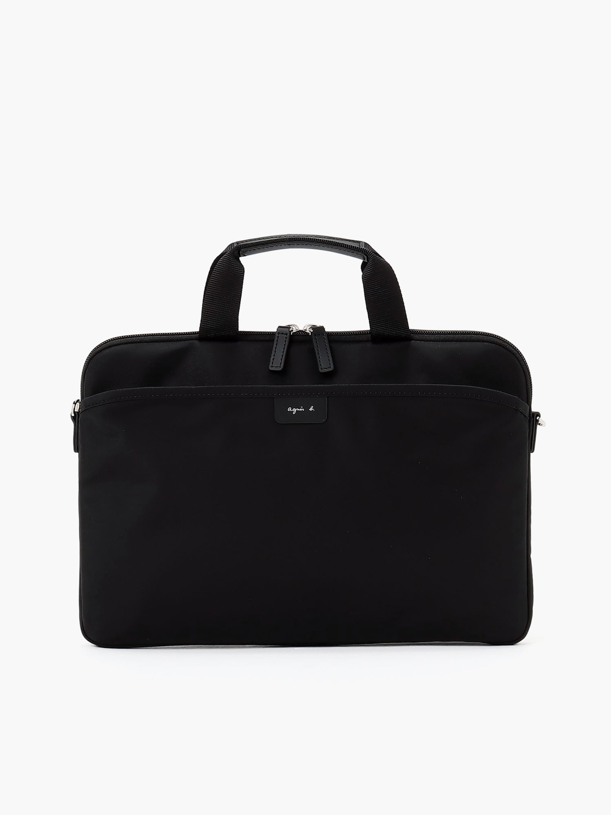 black nylon laptop bag