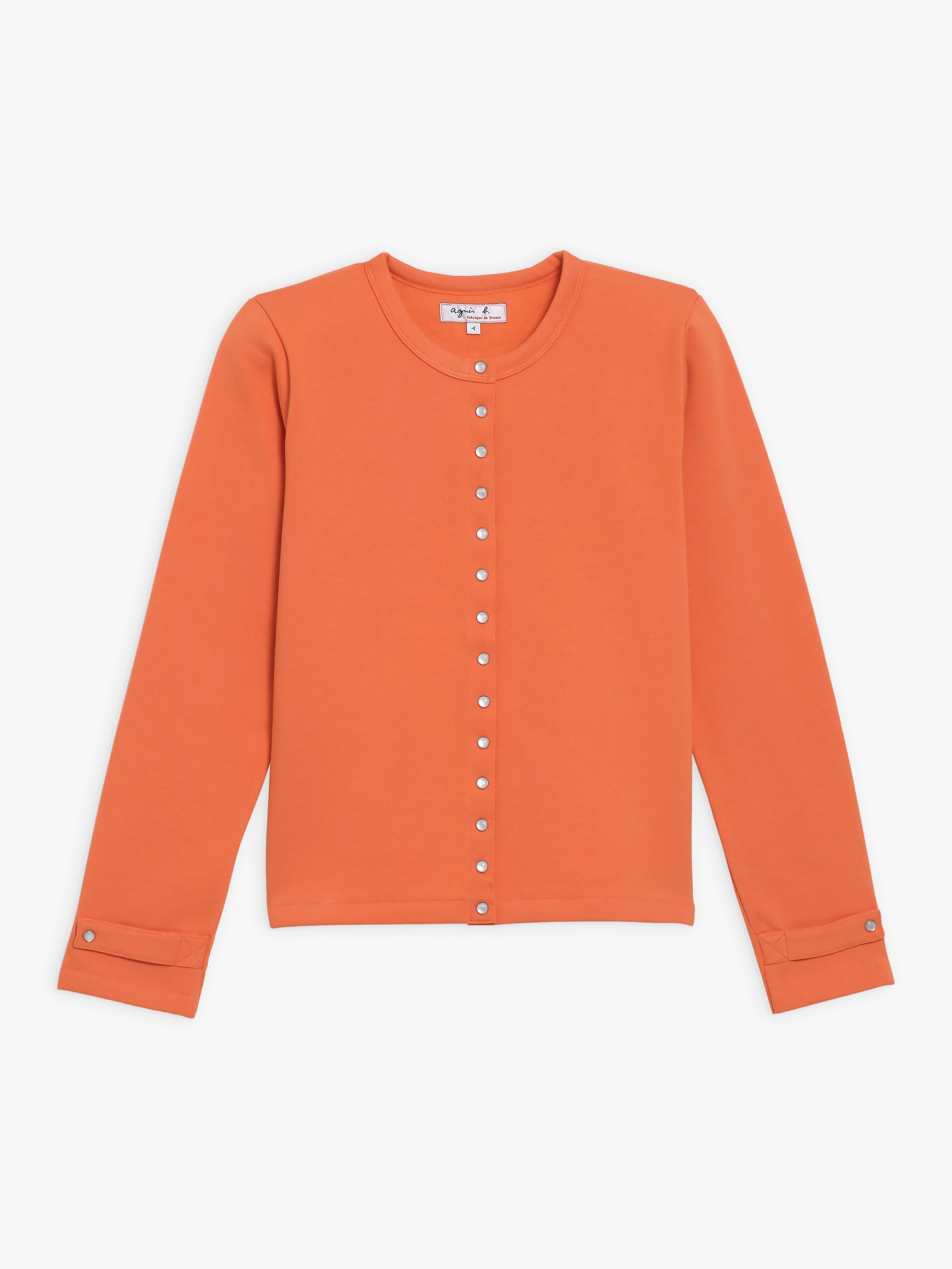 apricot Rosana snap cardigan | Agnès b.