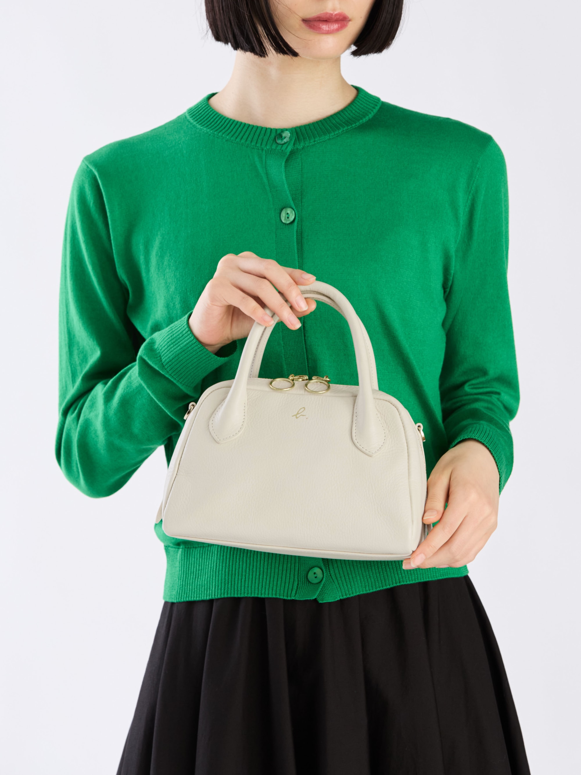 white leather Boston bag white leather Boston bag