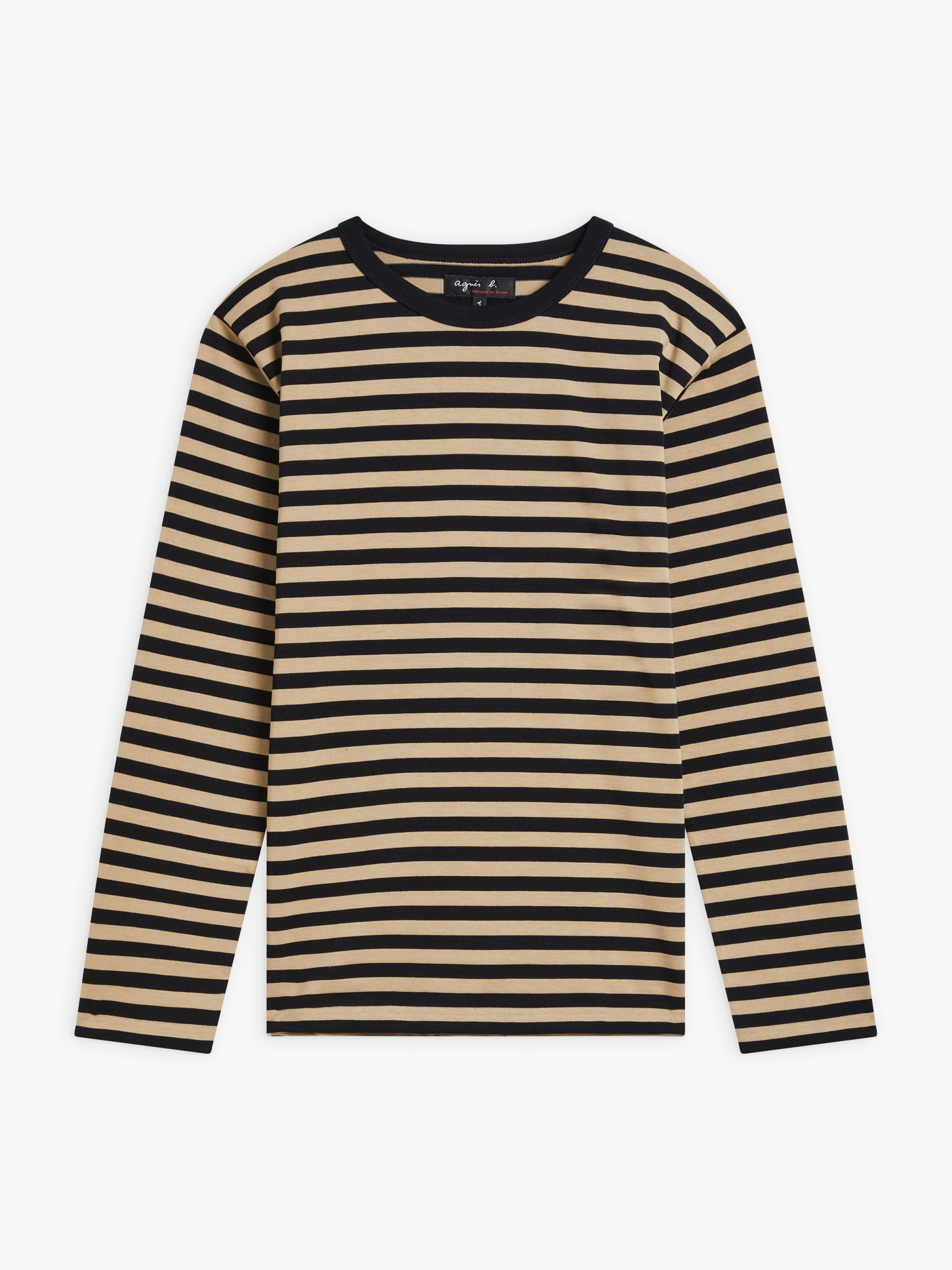 black and sand striped Cool t-shirt