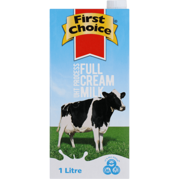 First Choice Uht Milk Full Cream 1l | Agrimark