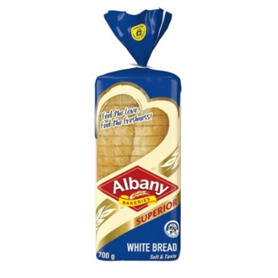 Albany Superior Bread White Sliced Bread 700g | Agrimark