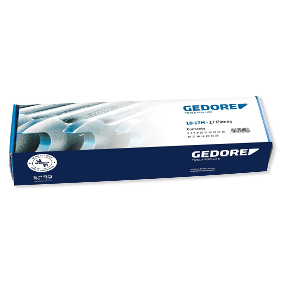 Gedore Spanner Set 1B/17M with Free Tool Roll | Agrimark