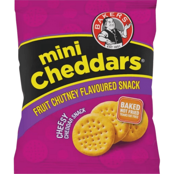 Bakers Mini Cheddars Fruit Chutney 33g | Agrimark