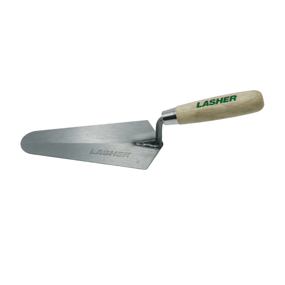 Lasher Gauging Trowel with Wooden Handle 175mm | Agrimark