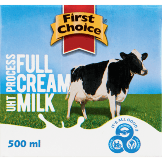 First Choice Uht Milk Full Cream 500ml | Agrimark