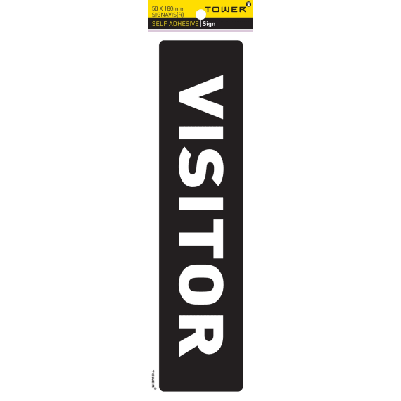 Tower Info Visitor Sign 50x195mm | Agrimark