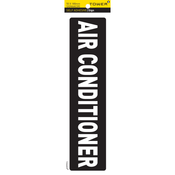 Tower Info Air Conditioner Sign 50x195mm | Agrimark