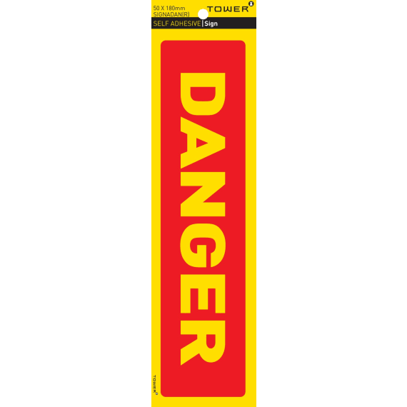 Tower Warning Danger Sign 50x195mm | Agrimark