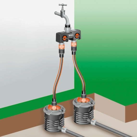 Gardena Twin Tap Connector | Agrimark