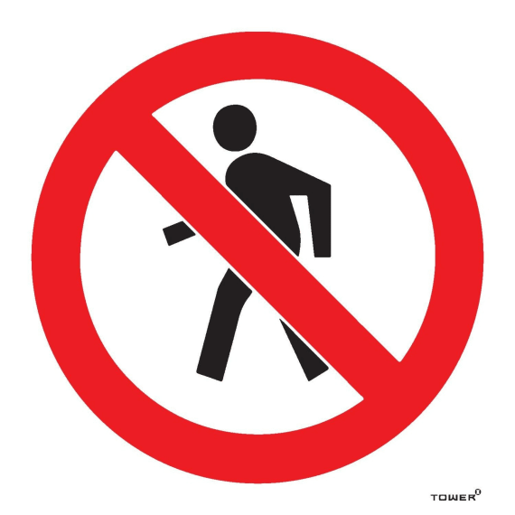 Tower ABS No Thoroughfare Sign 190x190mm | Agrimark