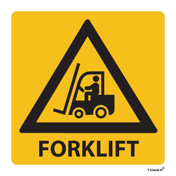 Tower ABS Fork Lifts Sign 190x190mm | Agrimark