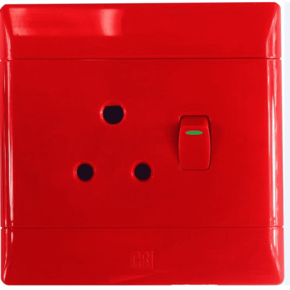 Cbi Socket 4x4 Single Switched Dedicated Red | Agrimark