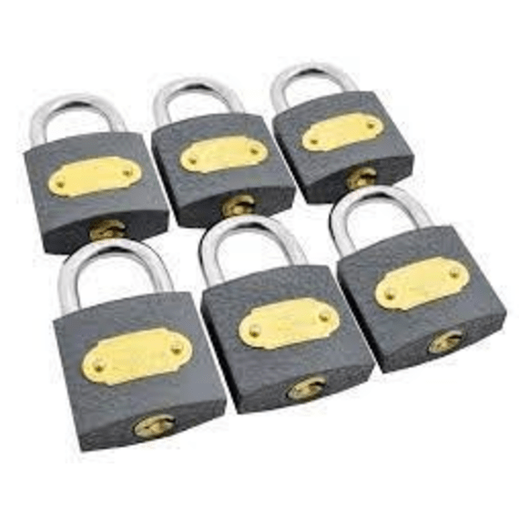 Jaguar Padlock 38mm Brass 6pk | Agrimark