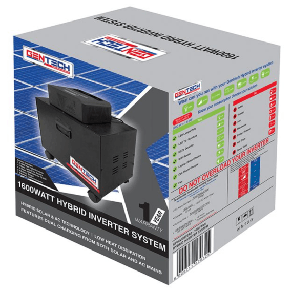 Gentech Inverter Trolley 1600W Solar Hybrid | Agrimark