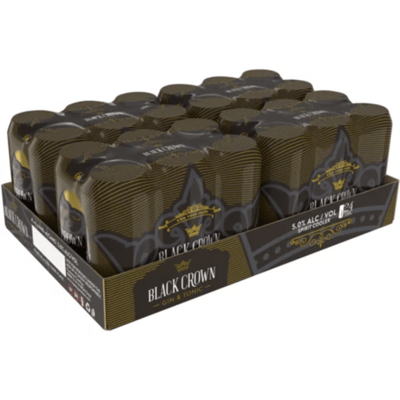 Black Crown Gin & Tonic Can 440ml | Agrimark