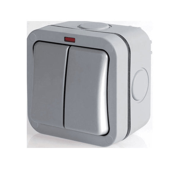 Masterplug Switch 2 Way Dbl Ip66 | Agrimark