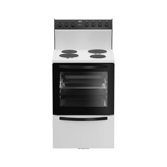 Defy 60cm 4 Plate Electric Stove White | Agrimark
