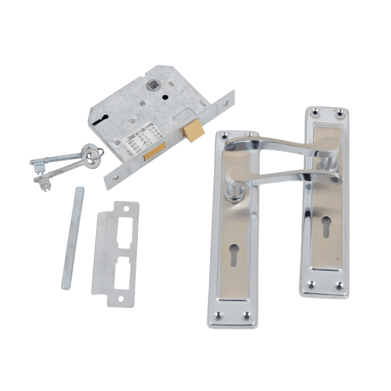 Jaguar DÉcor 200mm L/man CP/SN 3l Lockset | Agrimark