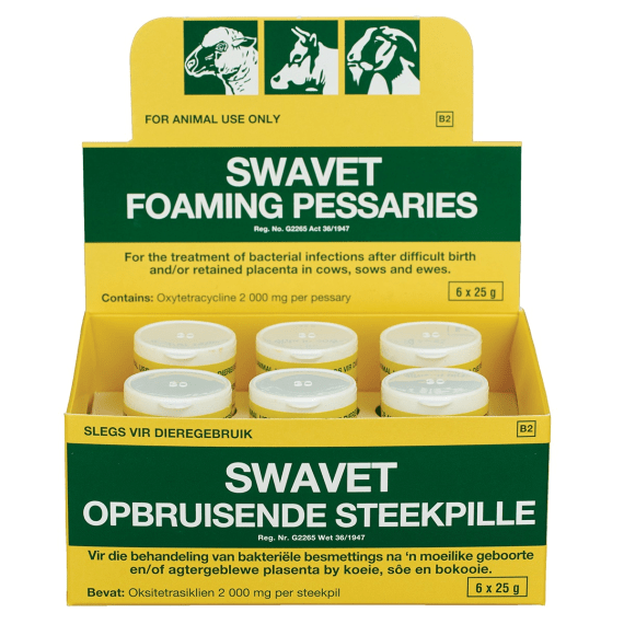 Swavet Pessaries Afterbirth 6 X 25g | Agrimark