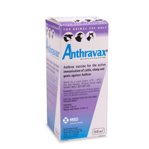 MSD Vaccine Anthravax 100ml | Agrimark