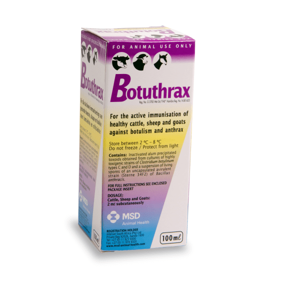 MSD Vaccine Botuthrax 100ml | Agrimark