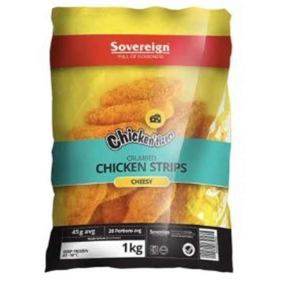 Chicken Tizers Southern Style Cheesy Strips 1kg | Agrimark