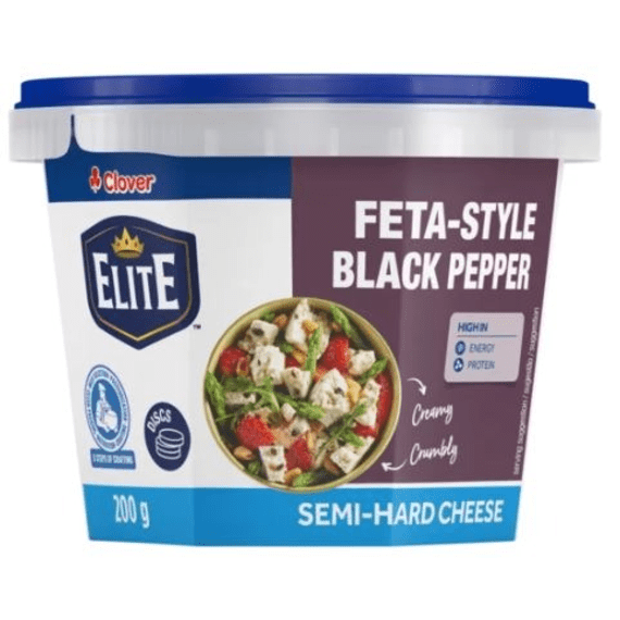 Clover Feta Black Pepper 200g | Agrimark