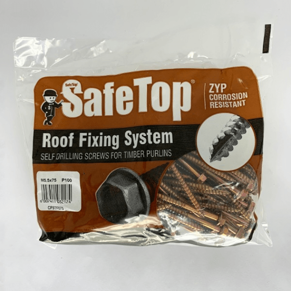 Safetop Screw Self Drill 5.5x75mm 100pk | Agrimark