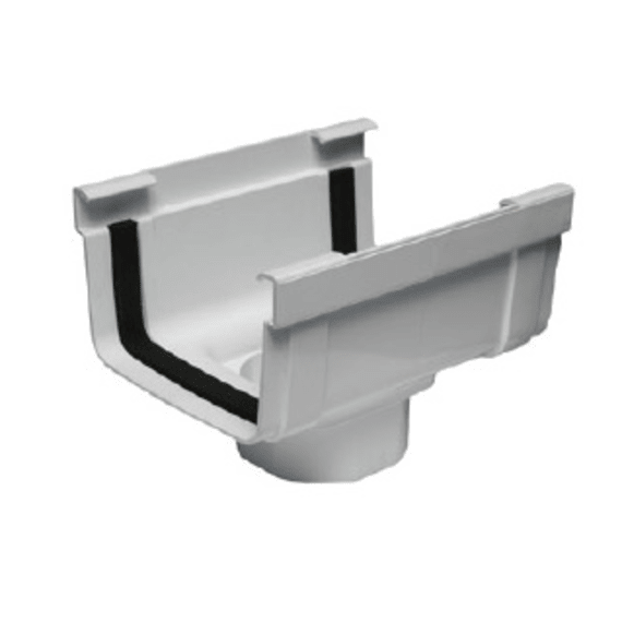 Streamline Pvc Gutter Outlet Square Double-f | Agrimark