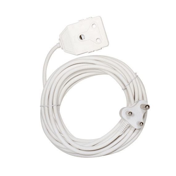 Eurolux Ext Cord Dbl Wht 1.50mm 5m | Agrimark