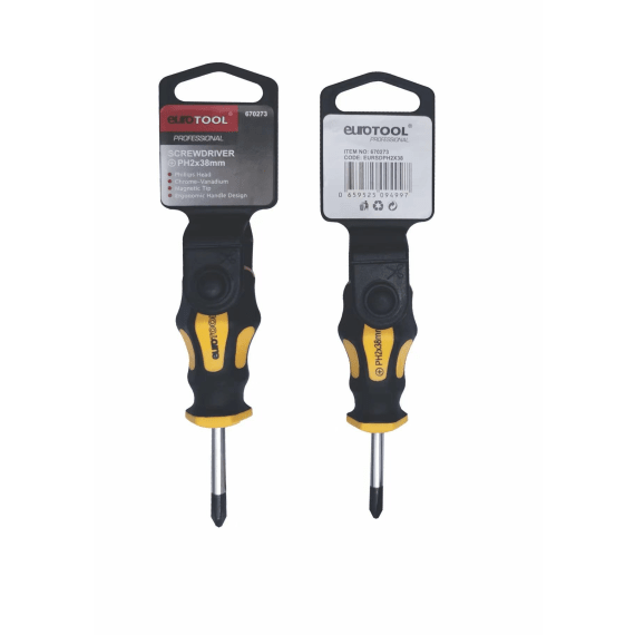 Eurotool Screwdriver Ph2x38yellow1pc | Agrimark