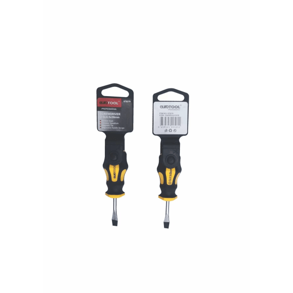 Eurotool Screwdriver SL6.5x38yellow1pc | Agrimark