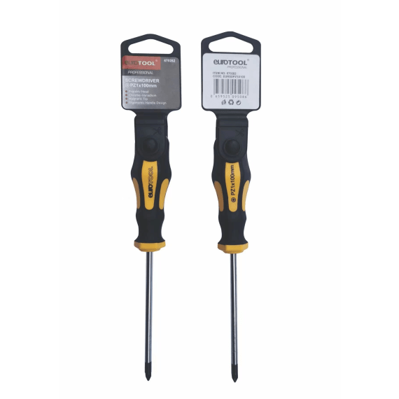 Eurotool Screwdriver PZ 1x100 Yellow1pc | Agrimark