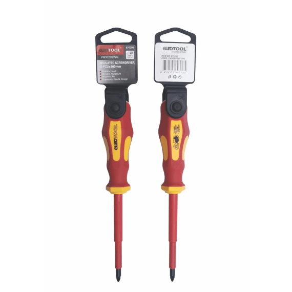 Eurotool Screwdriver PZ 2x100 Elec Red1pc | Agrimark