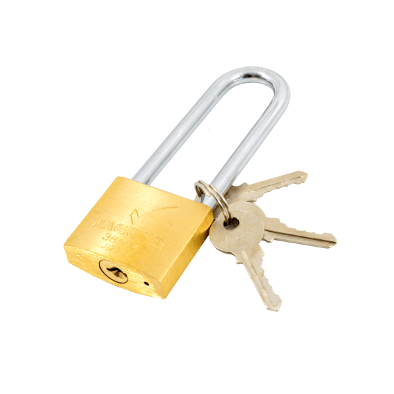 Jaguar Padlock Brass L/S 38mm | Agrimark