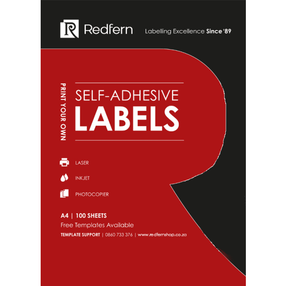 Redfern Label Lazer A4 White 100/box | Agrimark